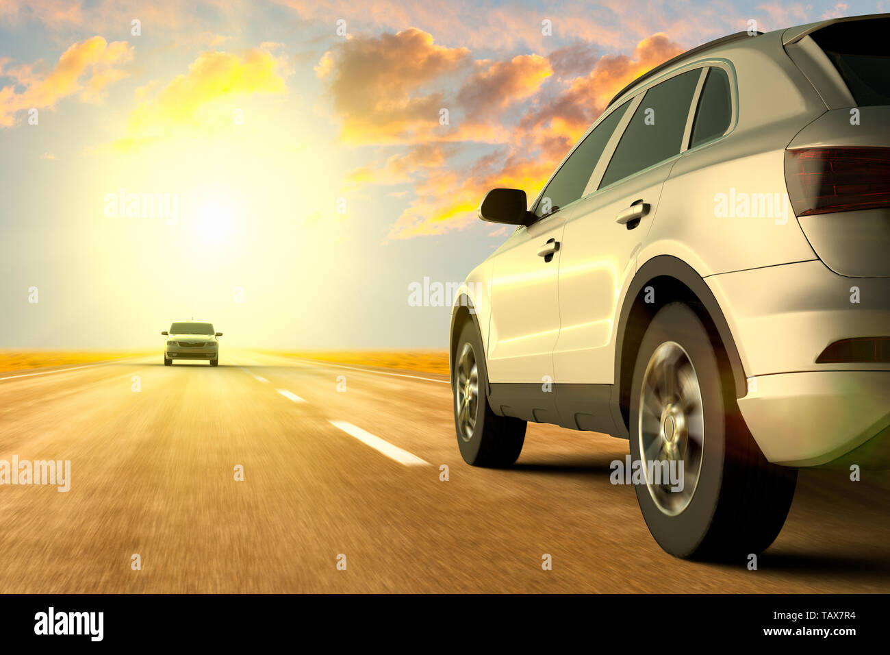 Car facing each other hi-res stock photography and images - Alamy