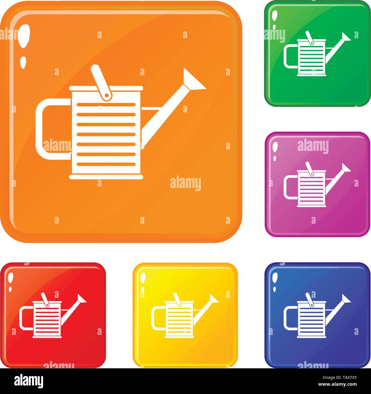 Watering can icons set vector color Stock Vector Image & Art - Alamy