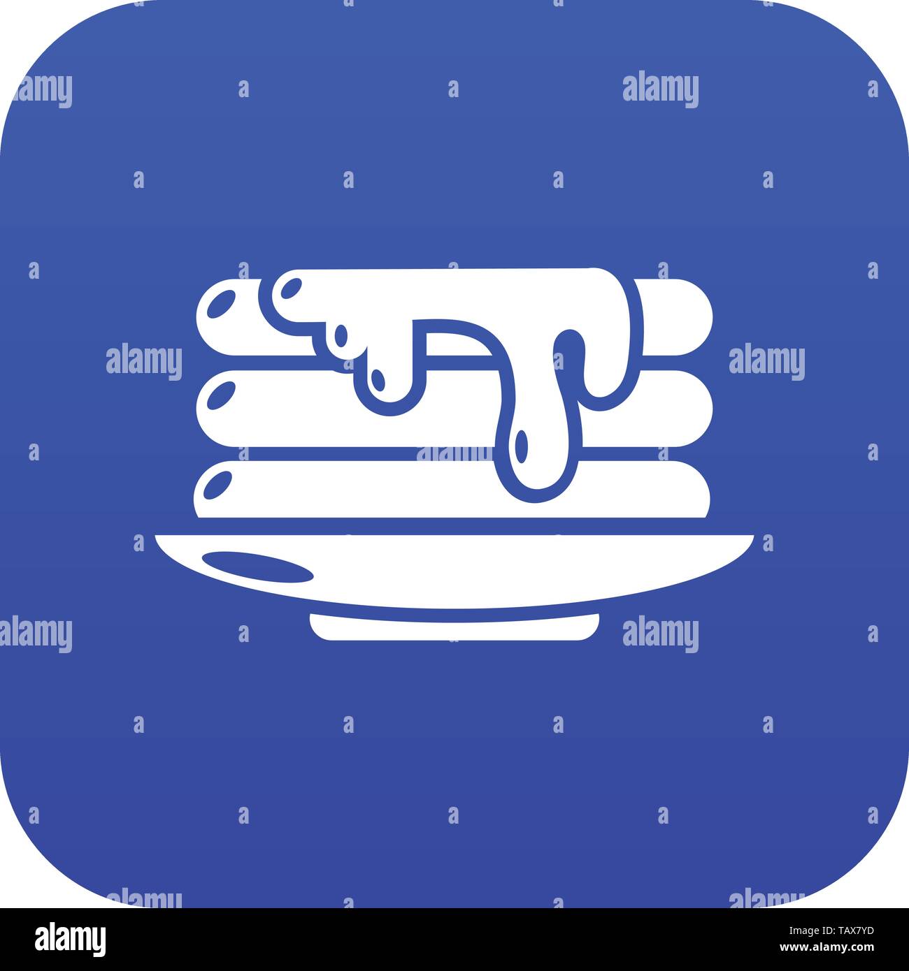 Pancakes icon blue vector Stock Vector Image & Art - Alamy