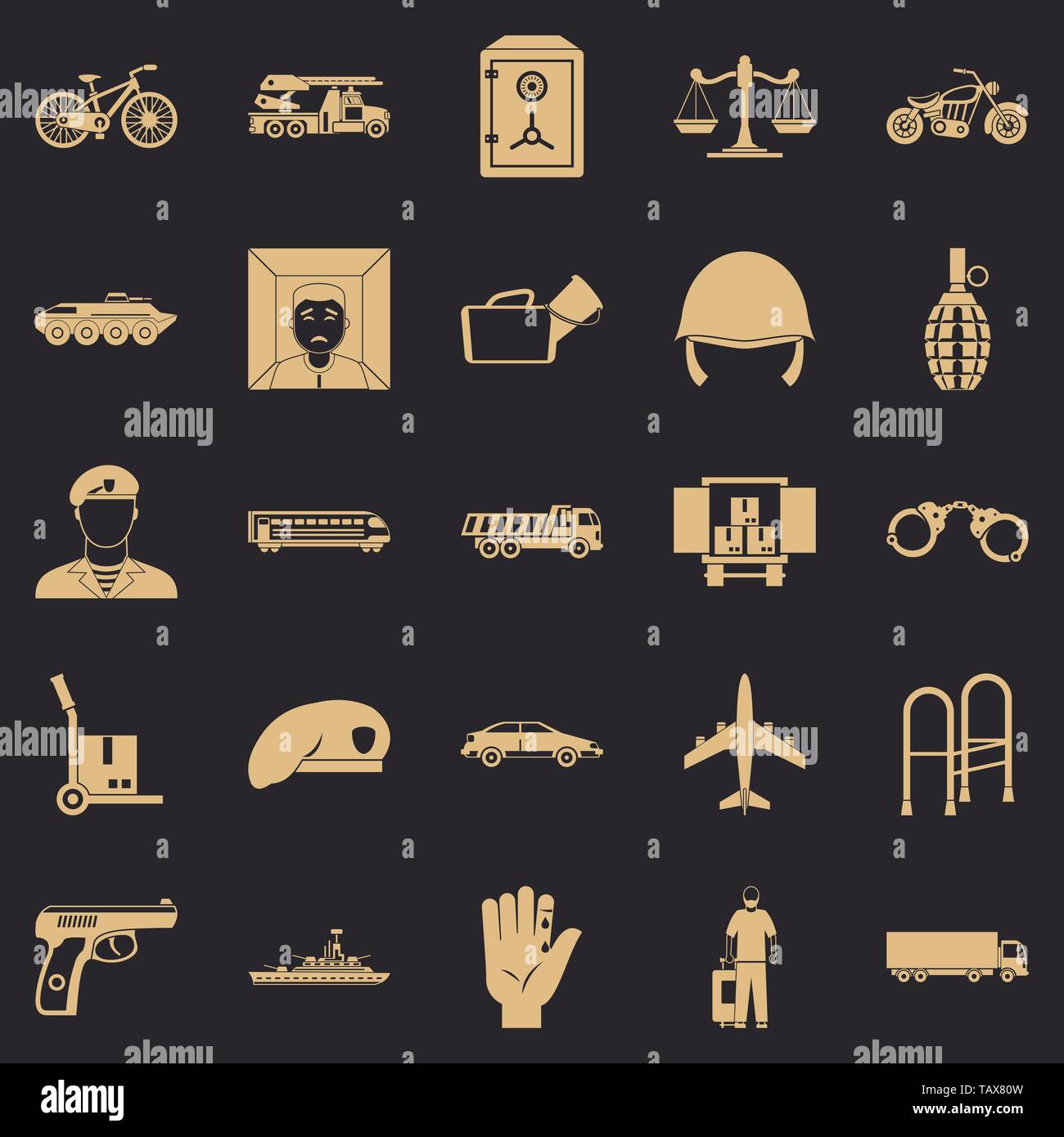 Charge icons set, simple style Stock Vector Image & Art - Alamy