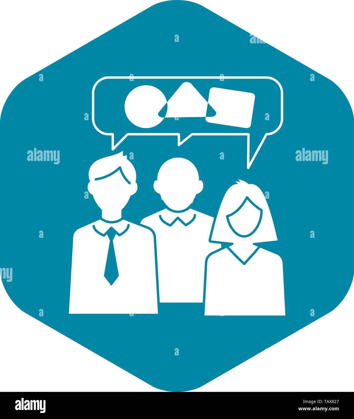 Teamwork chat icon simple Stock Vector Images - Alamy