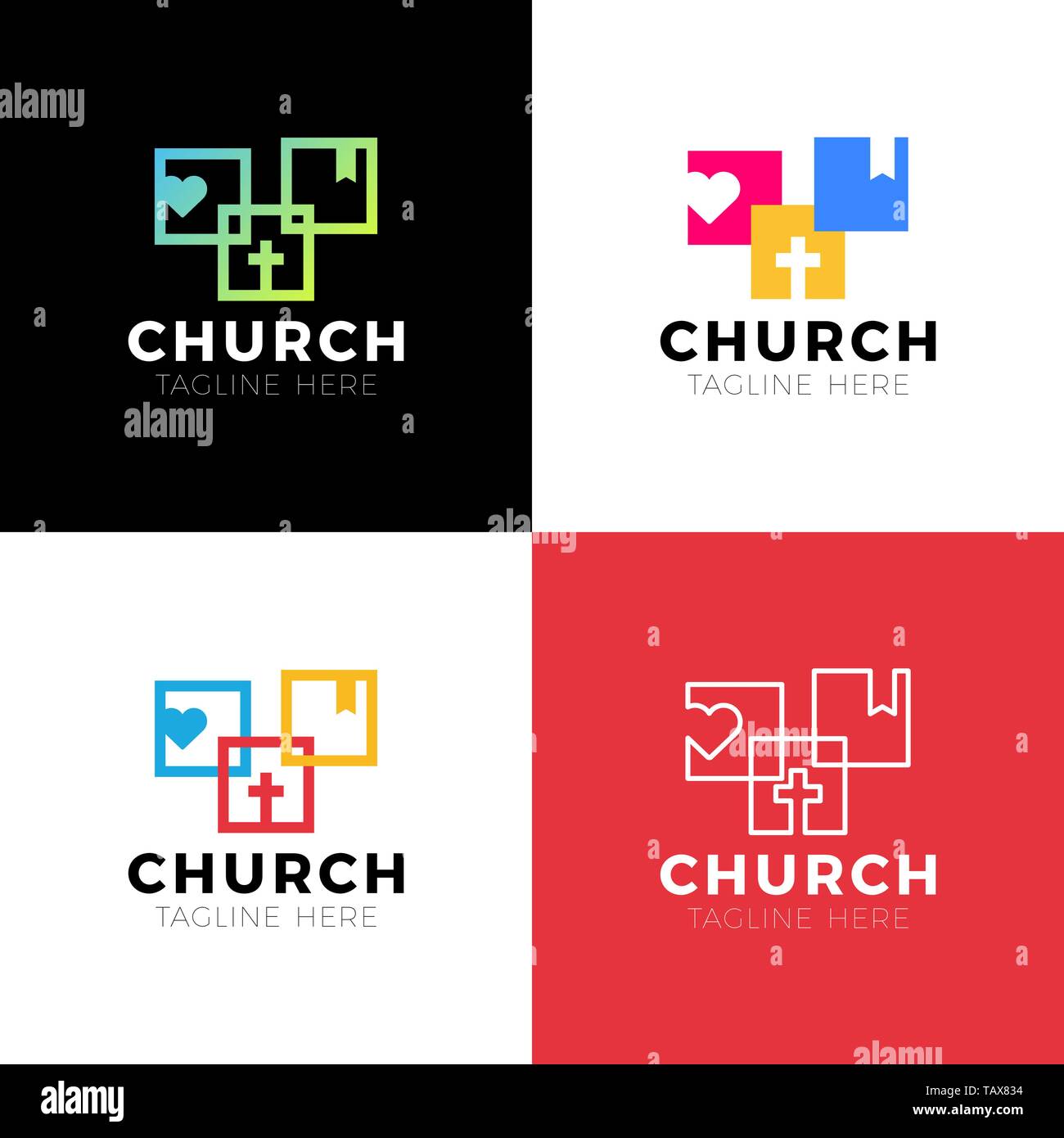 Template christian logo, emblem for school, college, seminary, church ...