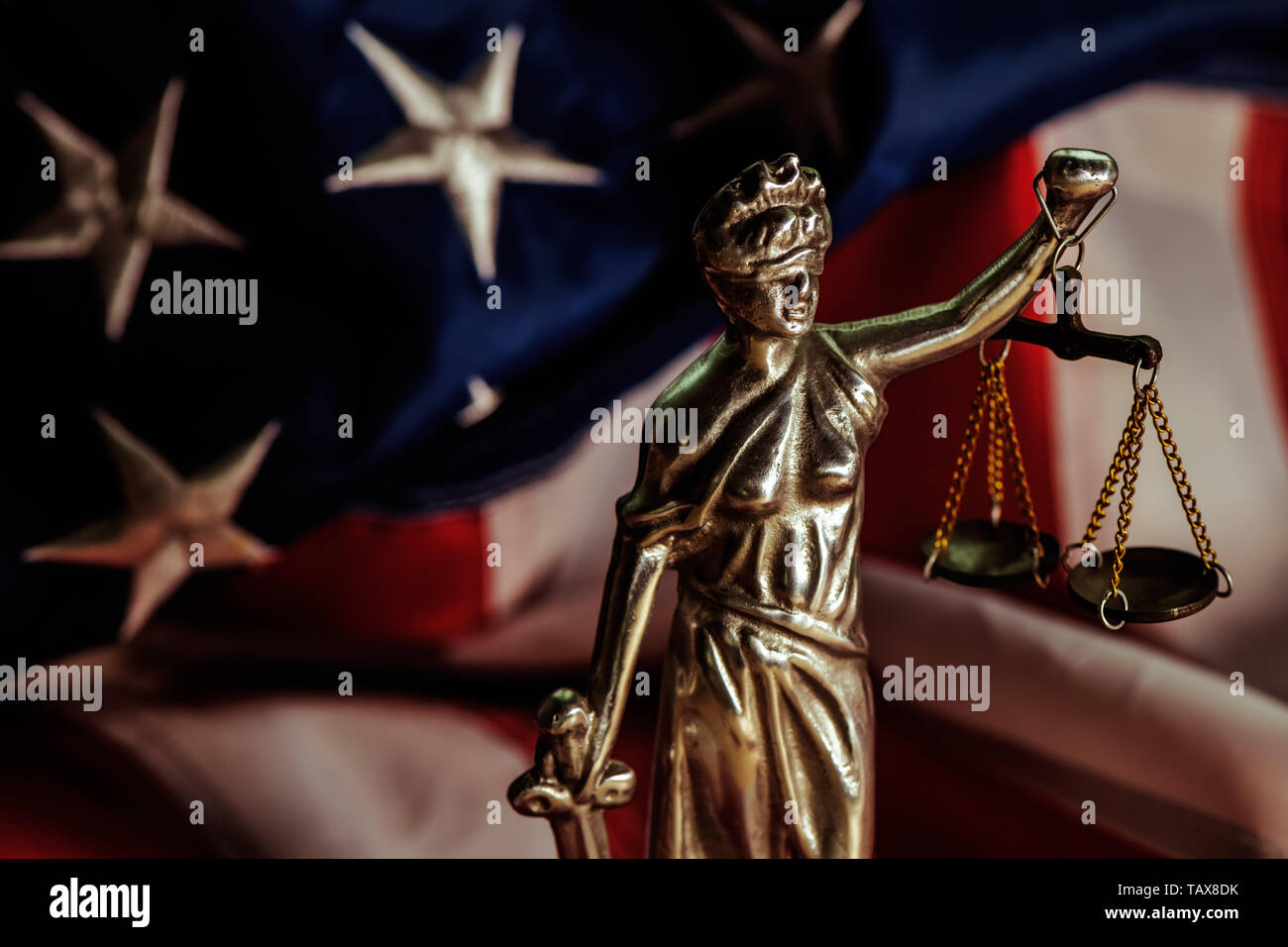 Law and Justice in United States of America, statue of Lady Justice ...