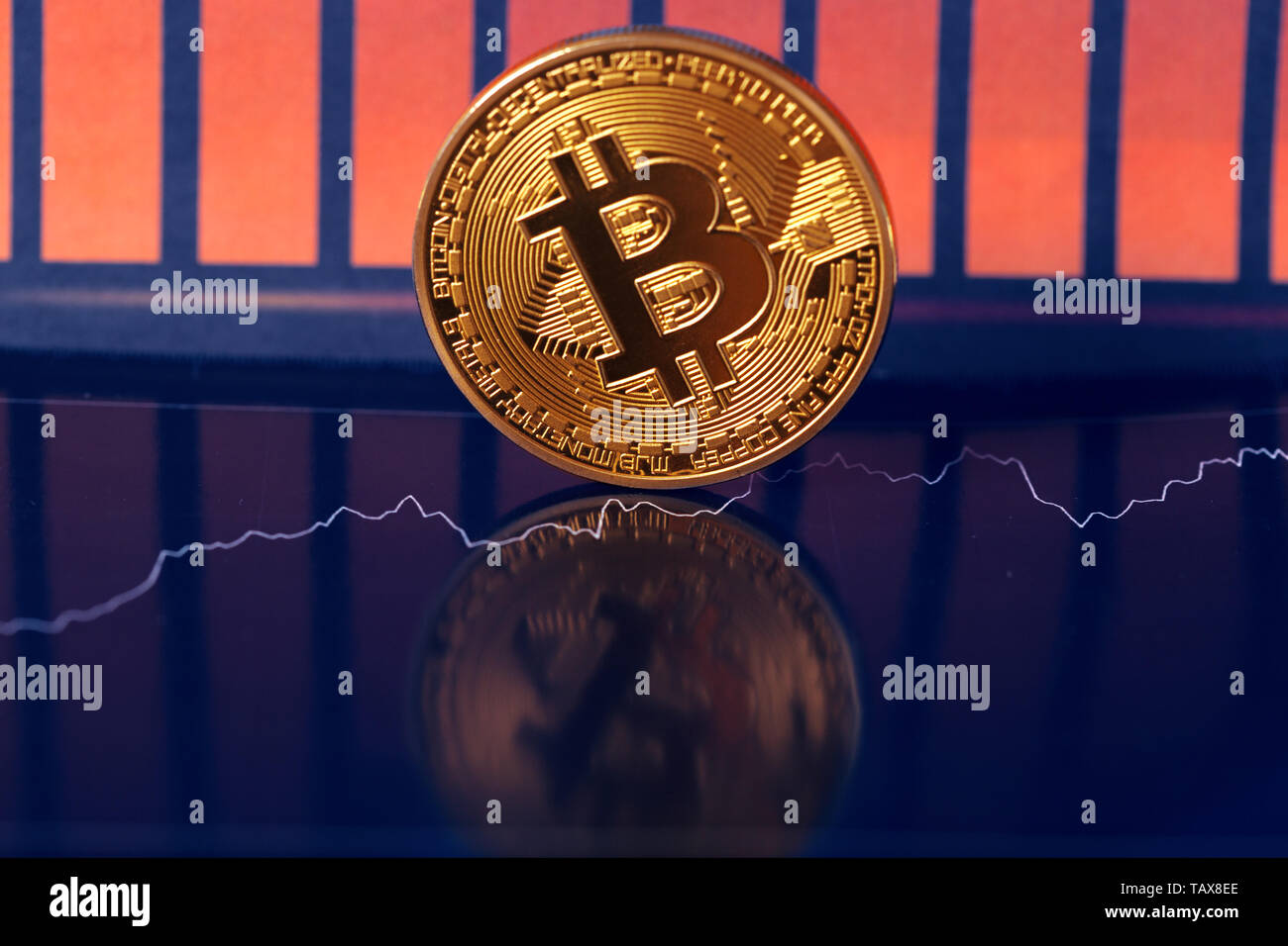 bitcoin and chart Stock Photo - Alamy