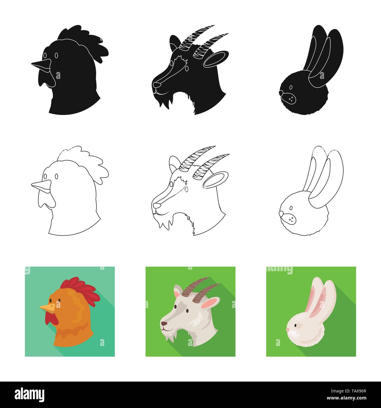 Vector design of agriculture and breeding icon. Collection of ...