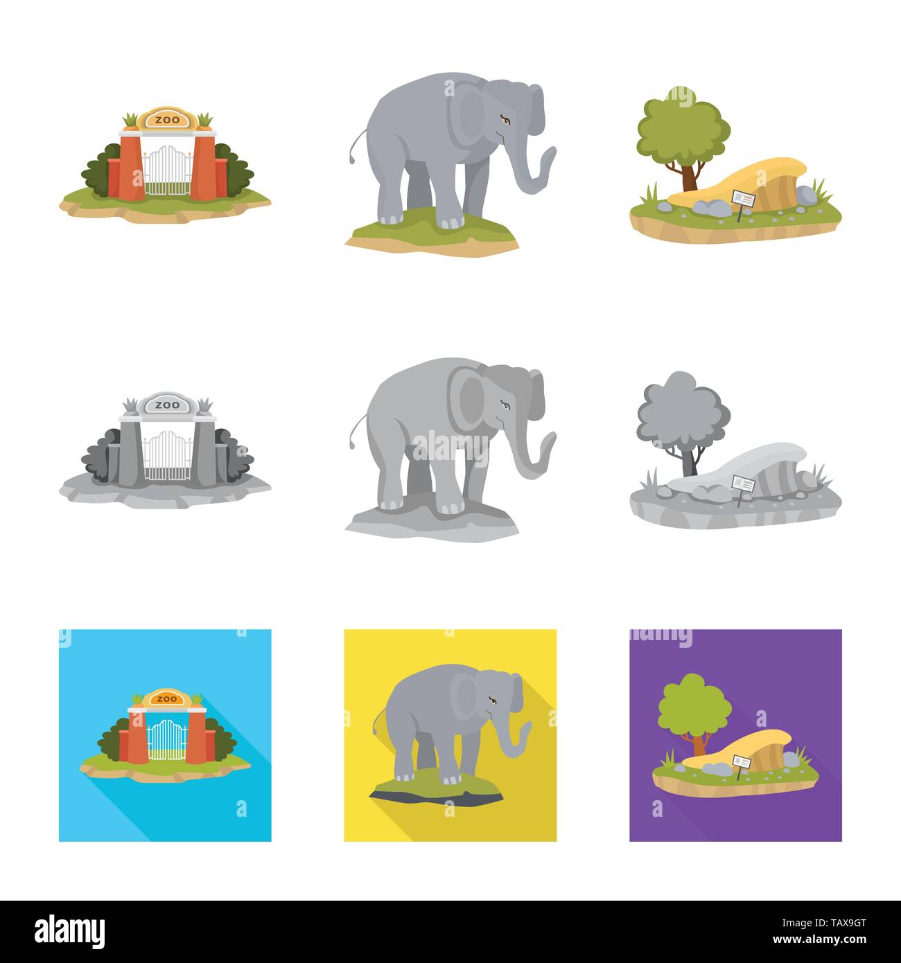 Vector illustration of nature and fun logo. Collection of nature and ...