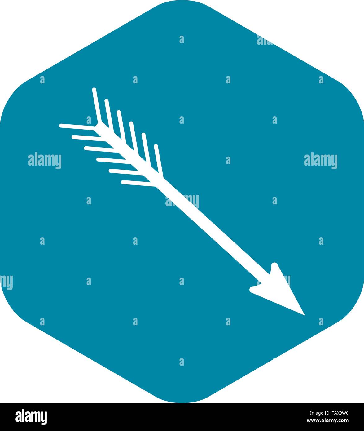 Arch arrow icon. Simple illustration of arch arrow vector icon for web ...