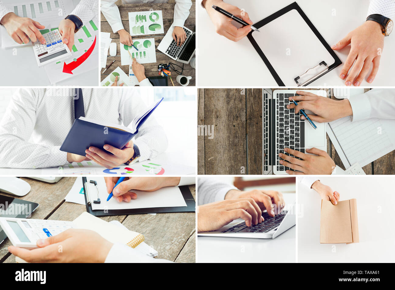 business collage, teamwork Stock Photo - Alamy