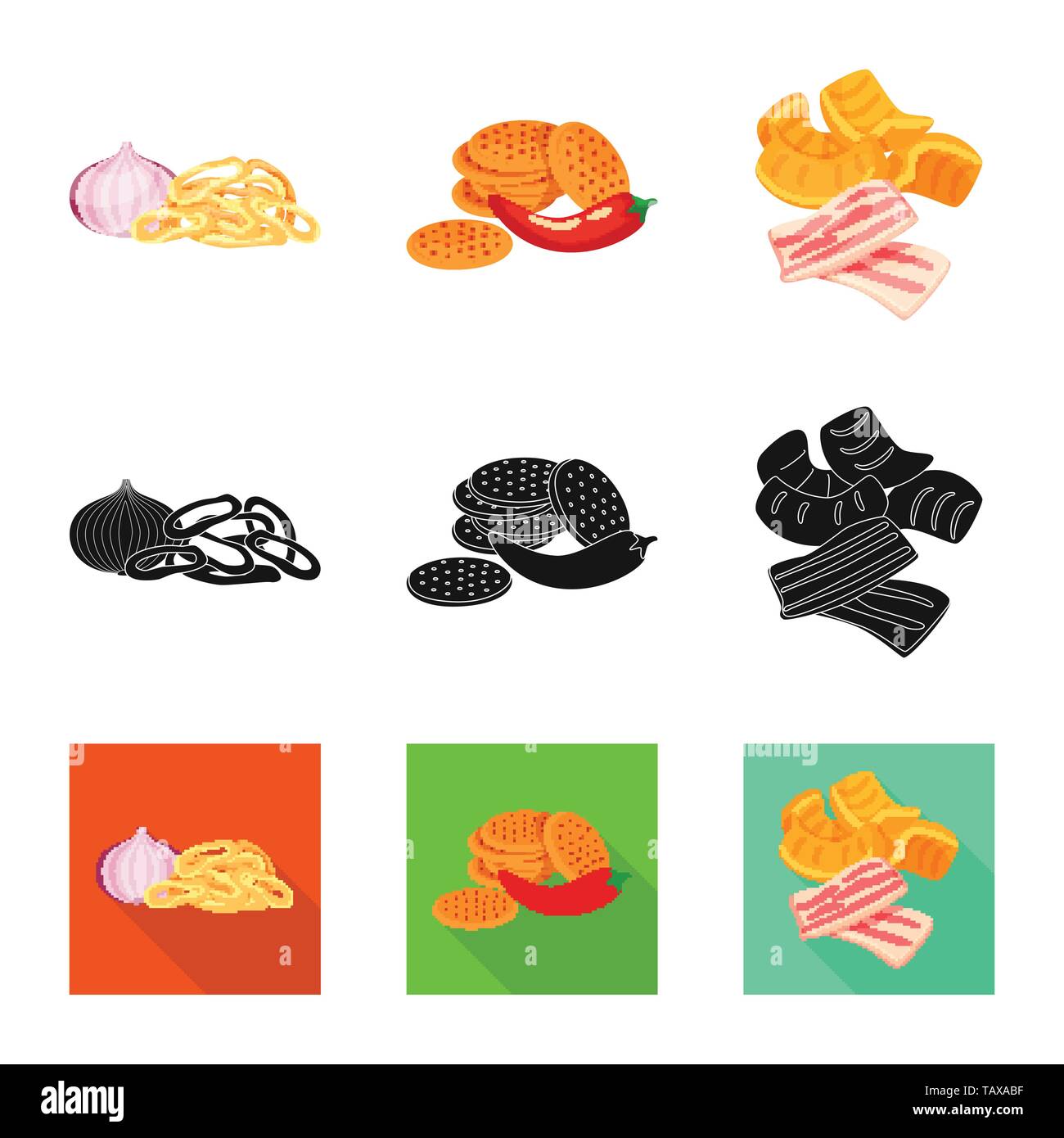 Isolated object of taste and seasonin symbol. Set of taste and organic ...