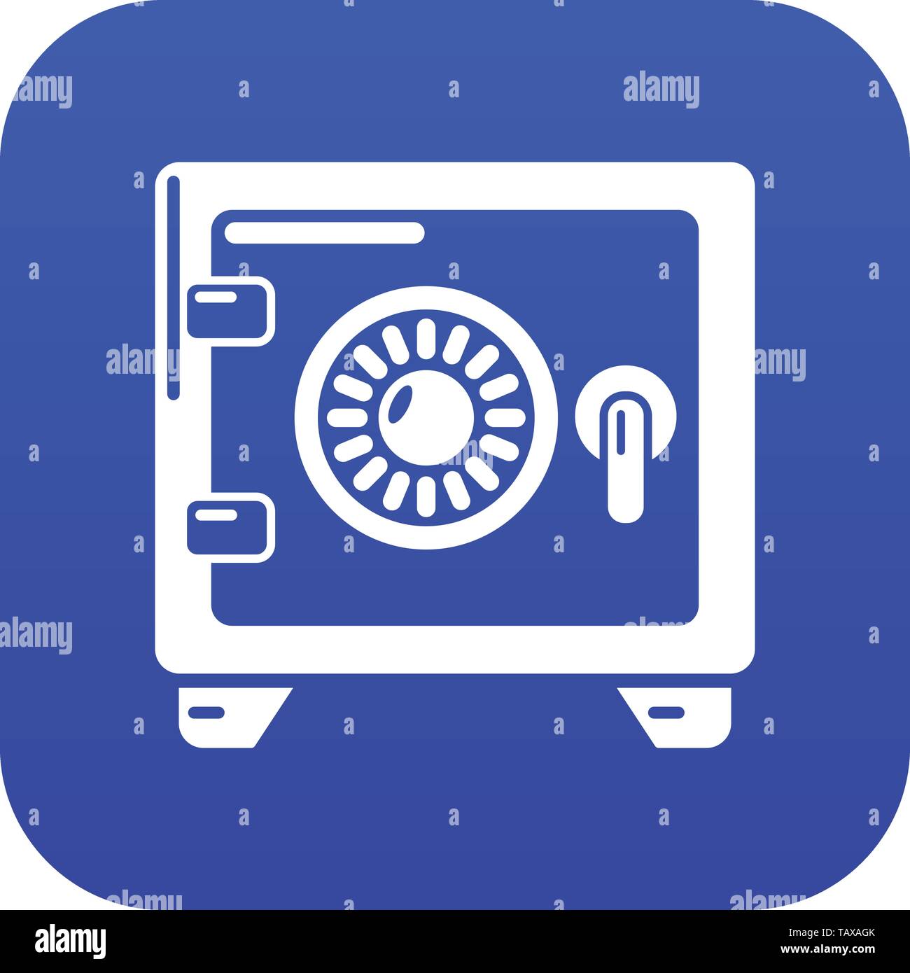 Safe icon blue vector Stock Vector Image & Art - Alamy