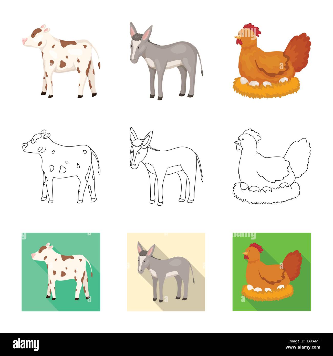 Vector illustration of breeding and kitchen logo. Collection of ...
