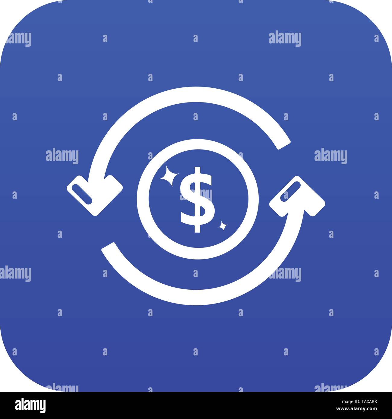 Circulation money icon blue vector Stock Vector Image & Art - Alamy