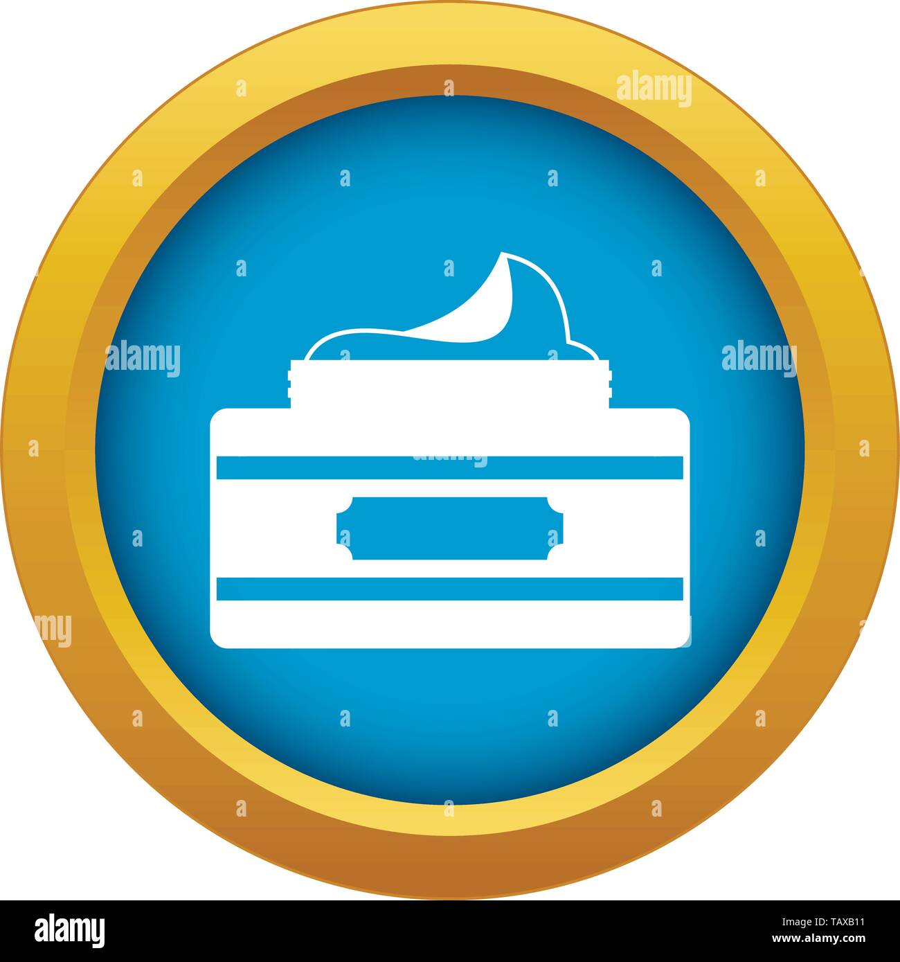 Cream container icon blue vector isolated Stock Vector Image & Art - Alamy