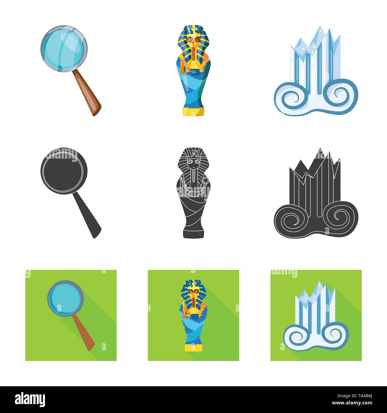 Vector design of story and items icon. Set of story and attributes ...