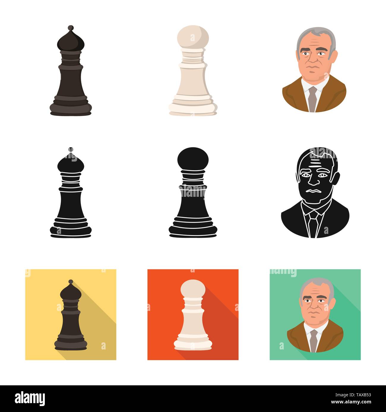 Vector design of checkmate and thin logo. Collection of checkmate and ...