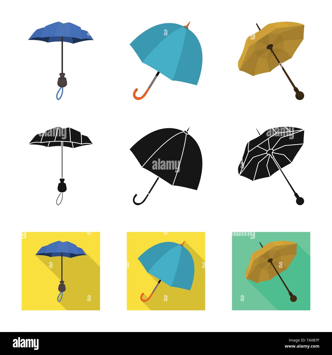 Vector design of protection and closed sign. Collection of protection ...