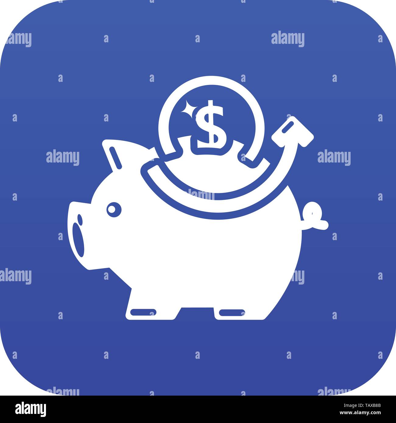 Pig money icon blue vector Stock Vector Image & Art - Alamy