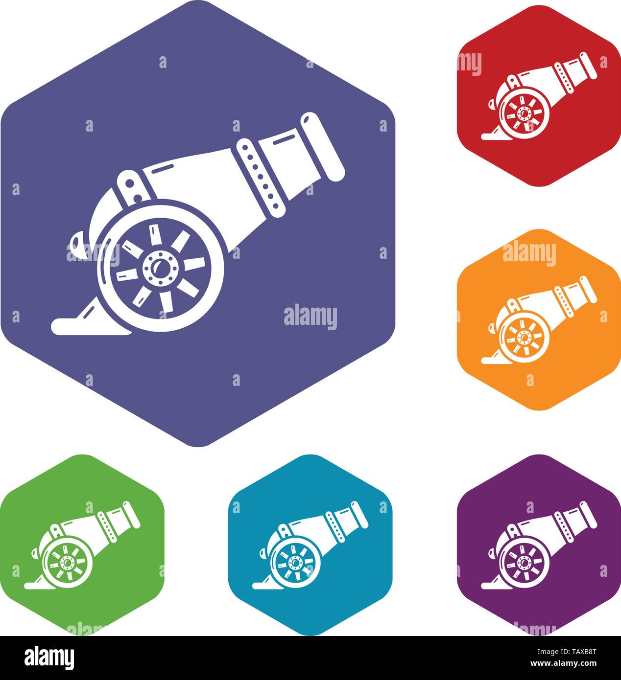 Fire gun icons vector hexahedron Stock Vector Image & Art - Alamy