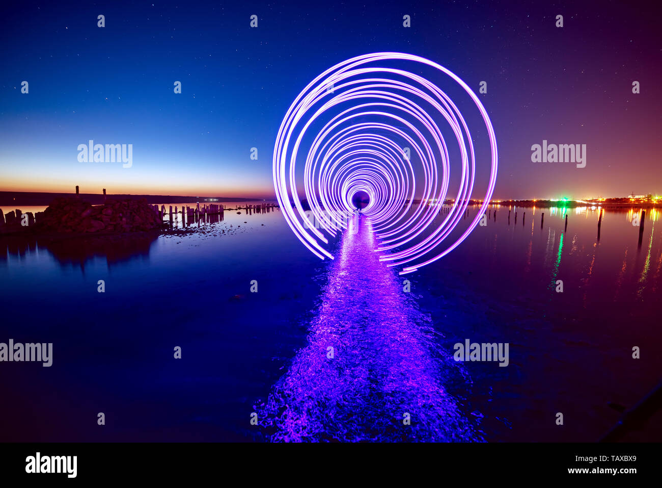 Amazing fireshow performance Stock Photo - Alamy
