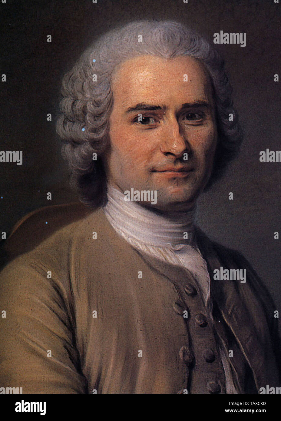 Maurice Quentin De La Tour - Jean Jacques Rousseau Stock Photo - Alamy