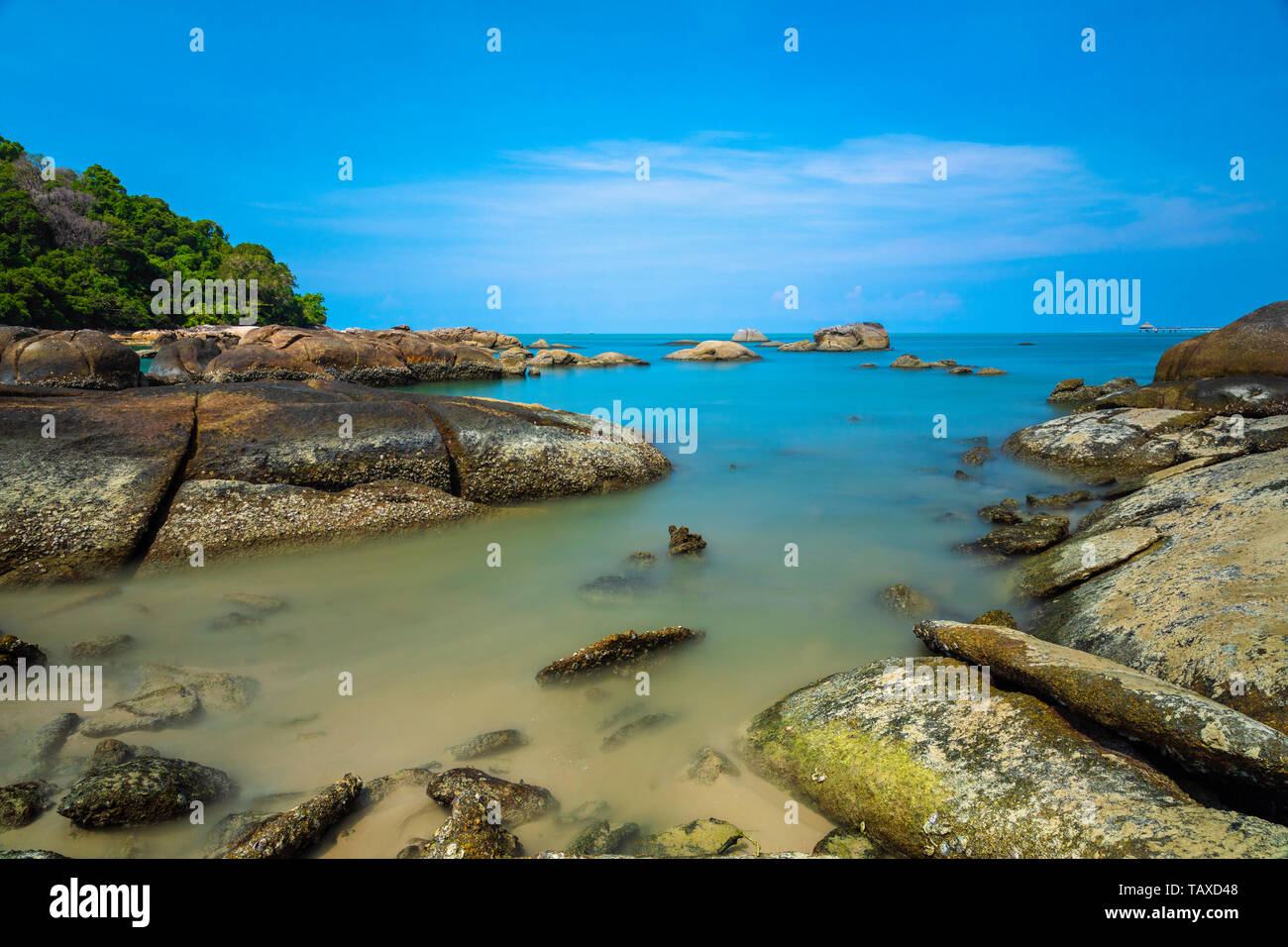 The beautiful summer background of Langkawi Beach in Malaysia Stock ...