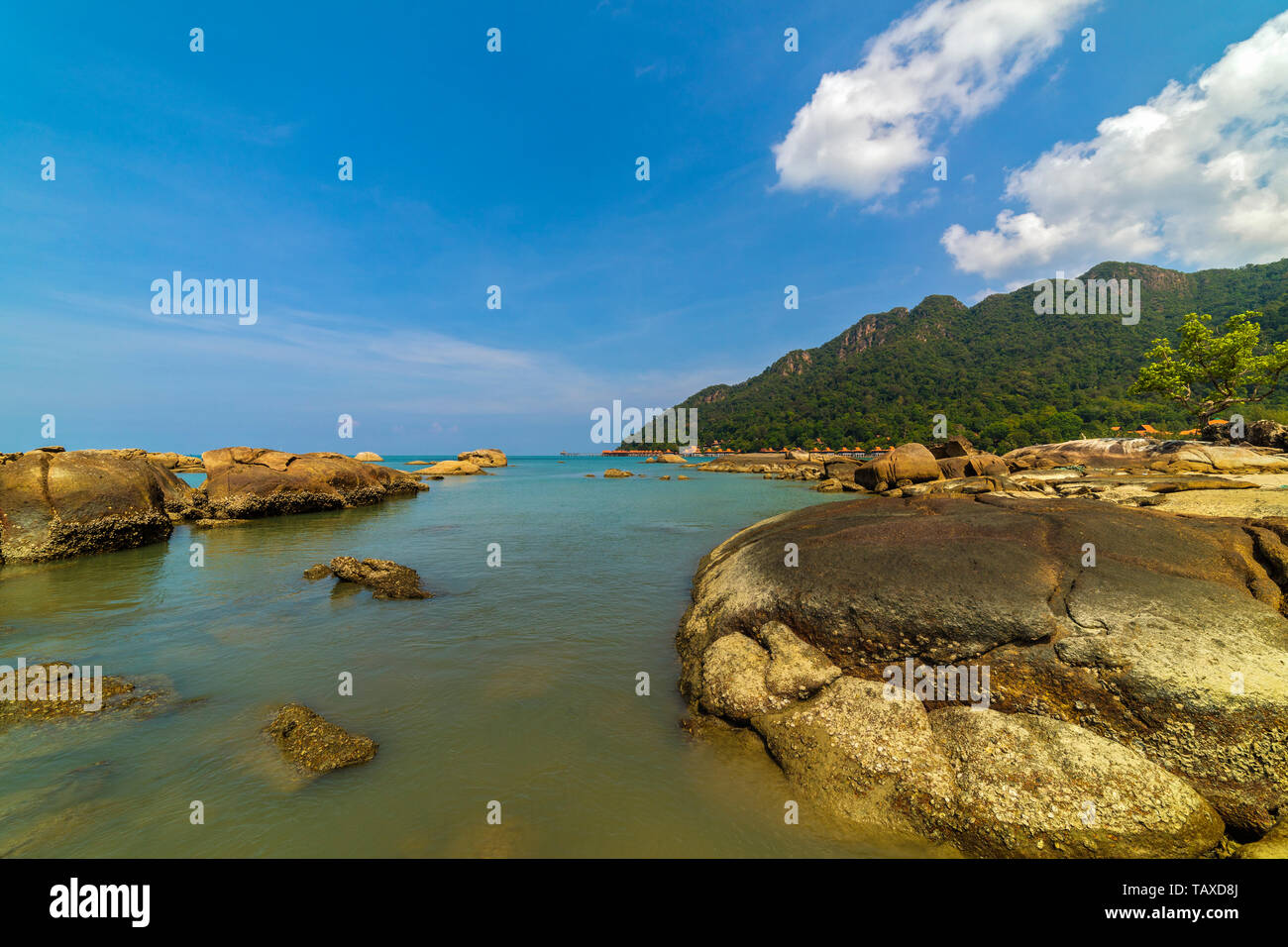 The beautiful summer background of Langkawi Beach in Malaysia Stock ...