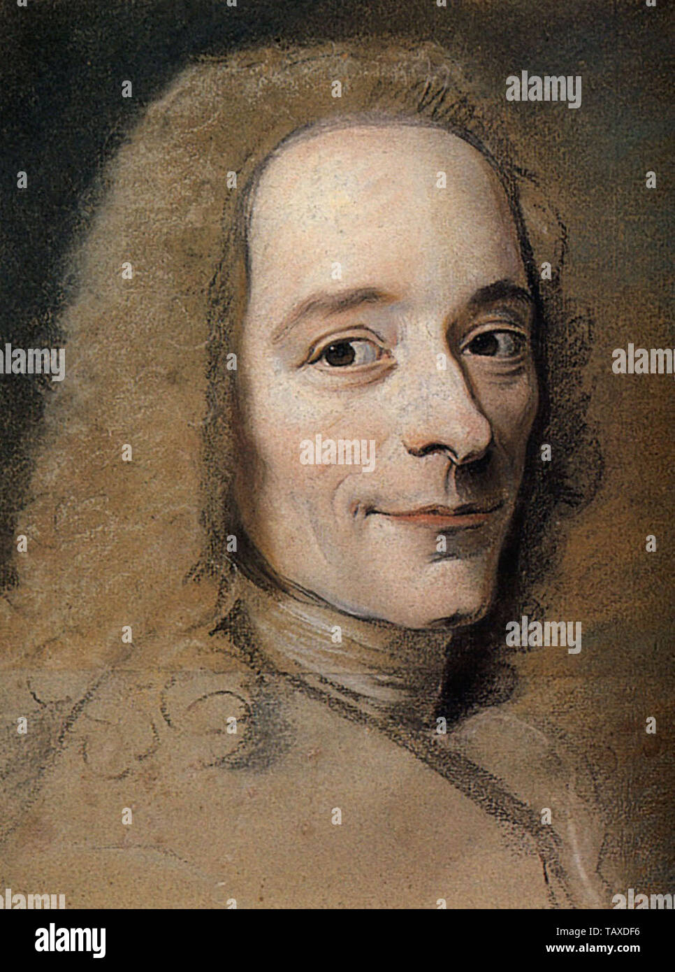 Maurice Quentin De La Tour - Preparation Portrait Voltaire 1 Stock ...