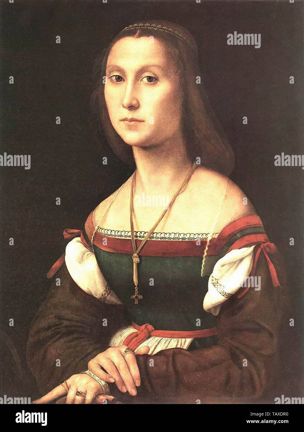 Raffaello Sanzio Da Urbino - Raphael - Portrait Woman L Mut 1507 Stock ...