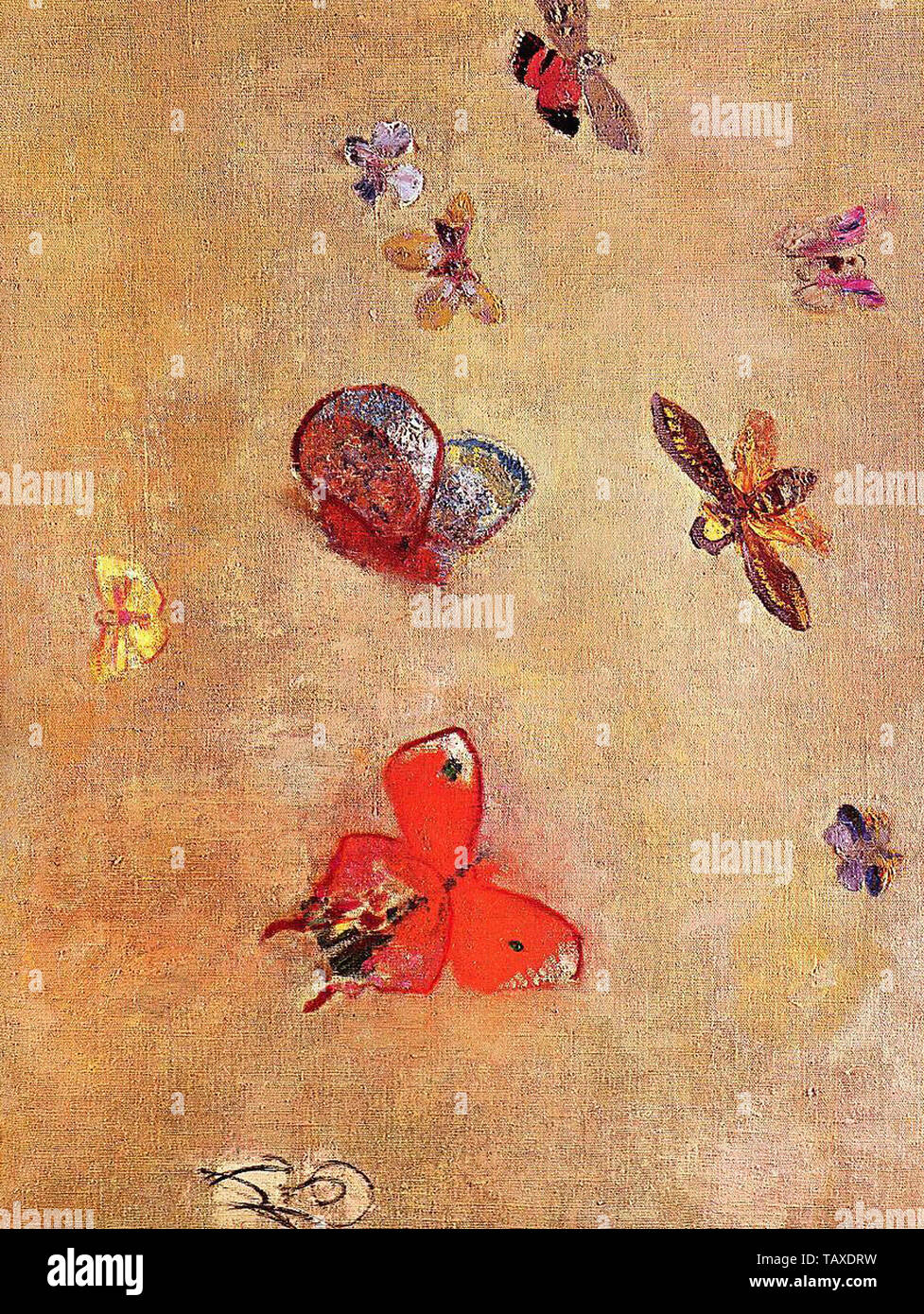 Odilon Redon - Butterflies 1913 Stock Photo - Alamy