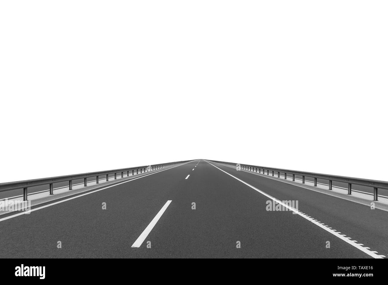 Top view straight road Black and White Stock Photos & Images - Alamy