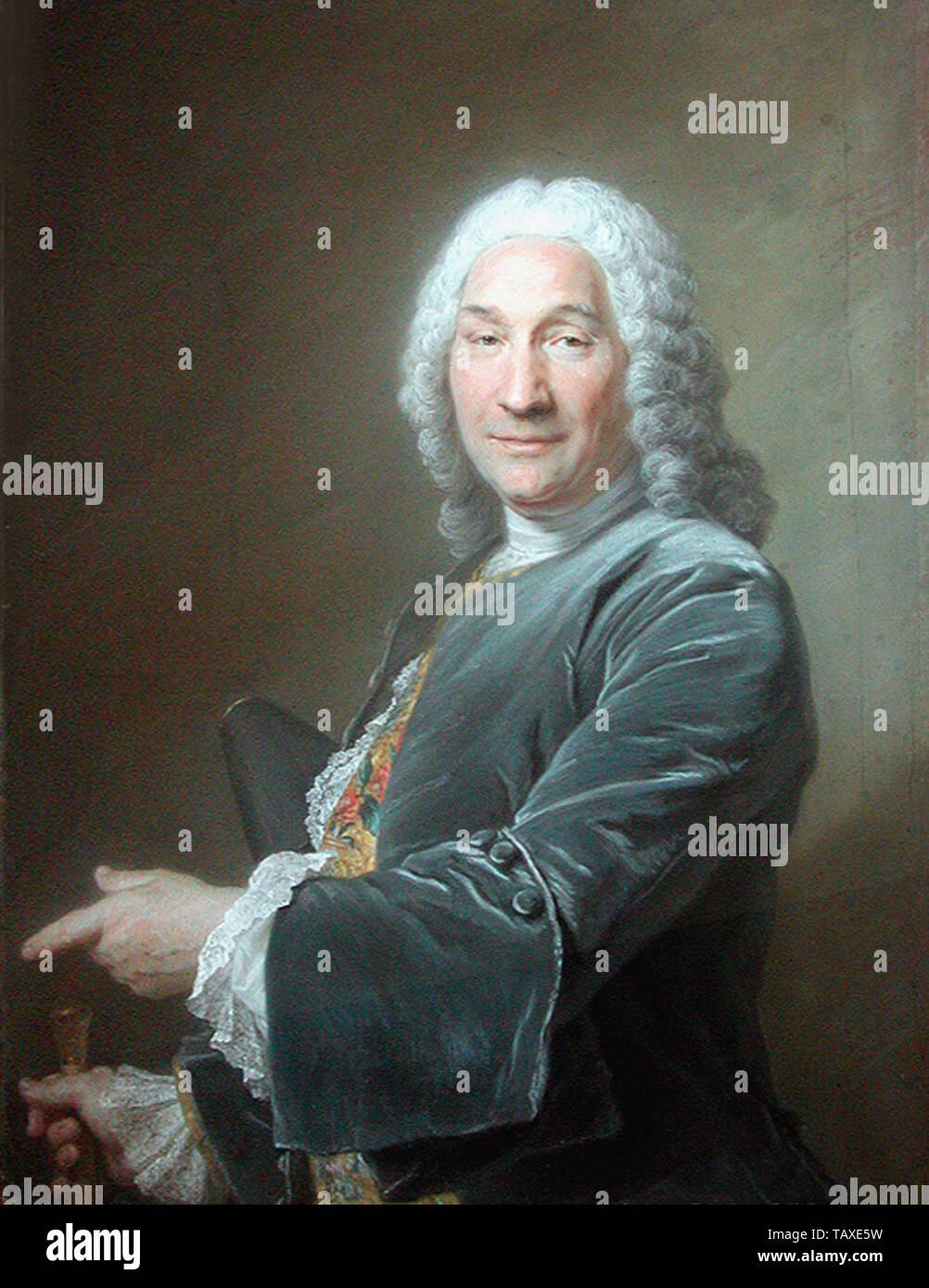Maurice Quentin De La Tour - Portrait Ren Fr Min Sculptor 1743 Stock ...