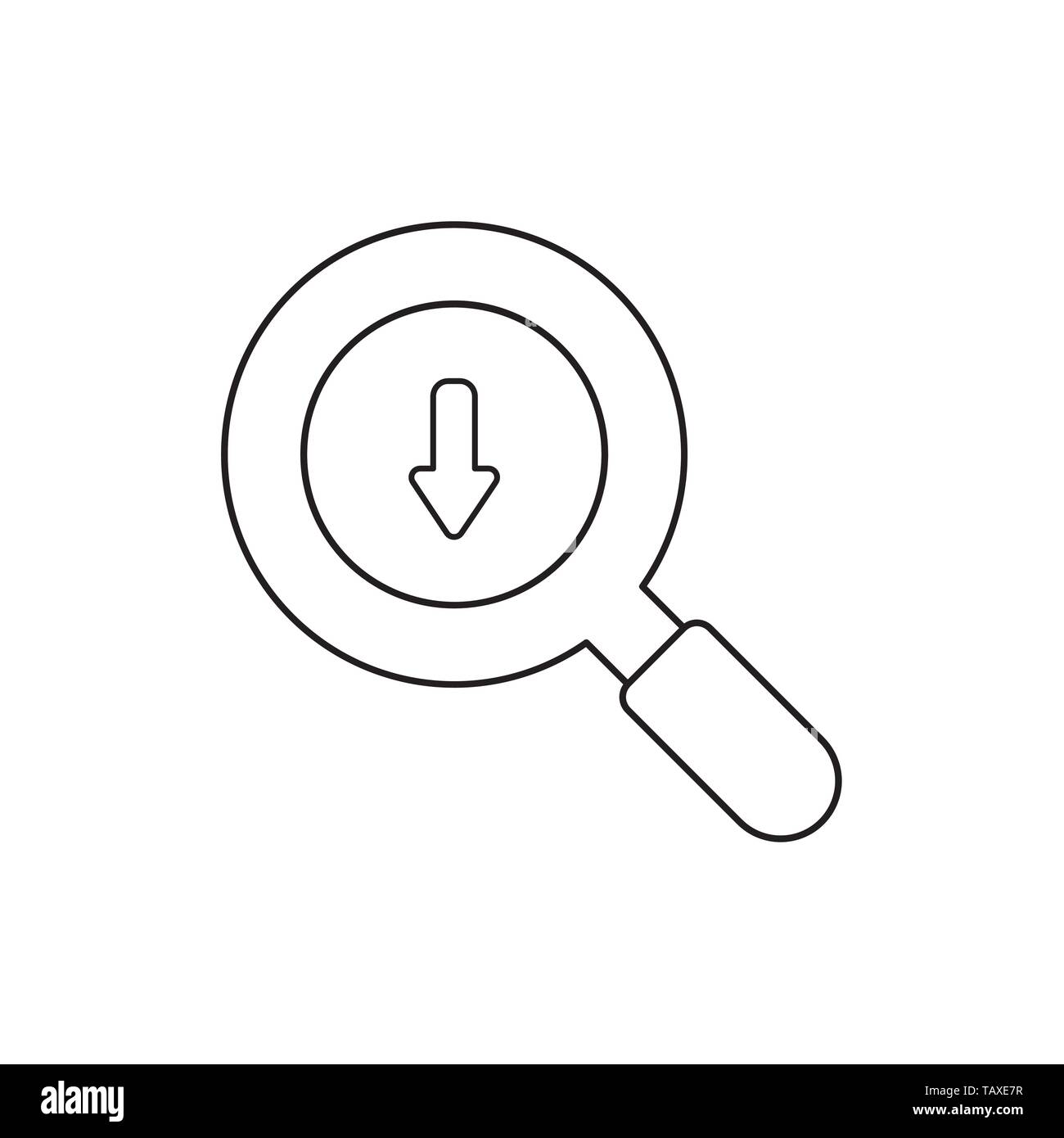 Business failure graph down arrow Black and White Stock Photos & Images ...