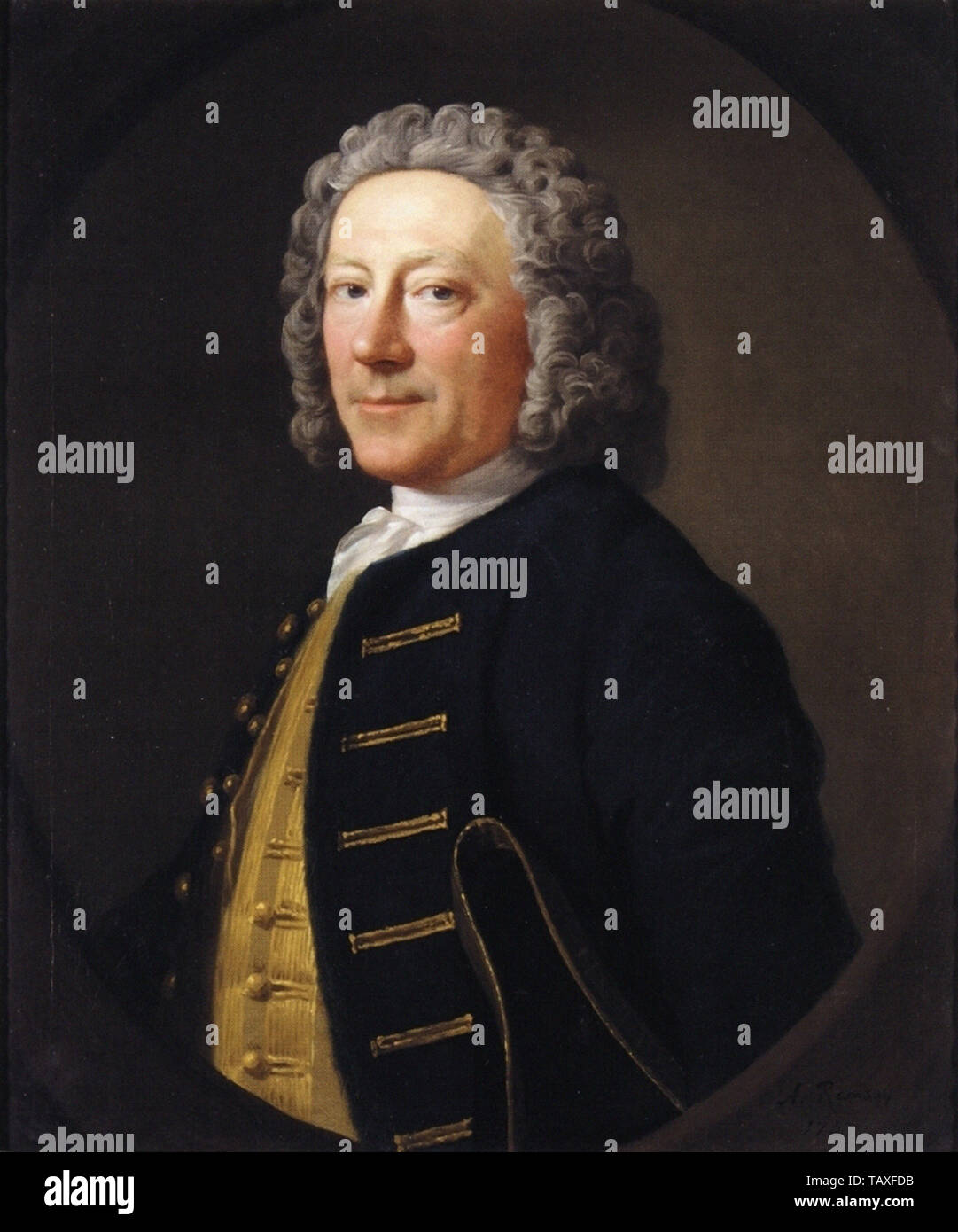 Allan Ramsay - Portrait Naval Officer 1747 Stock Photo - Alamy
