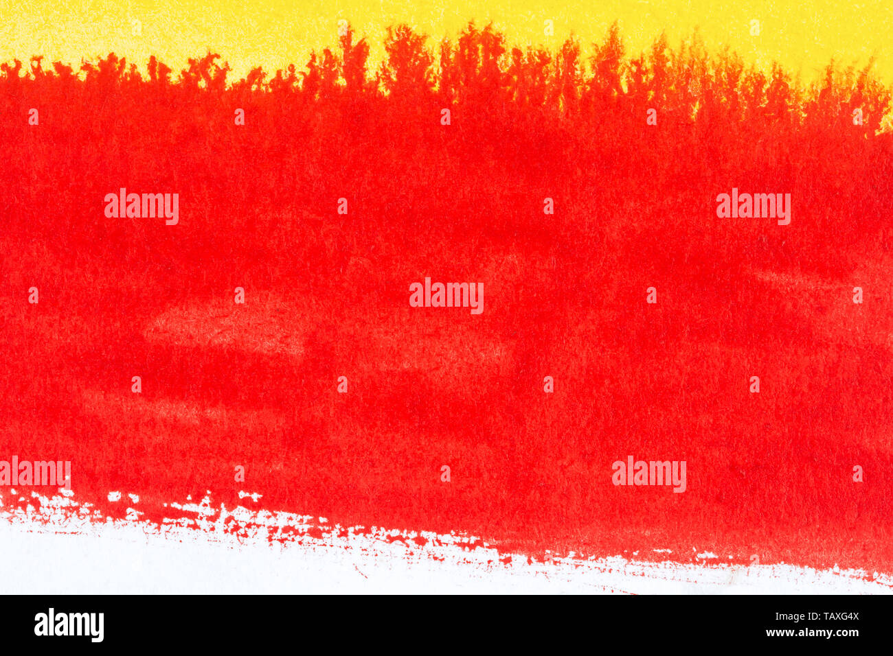 Abstract hand drawn yellow and red watercolor paints background Stock ...