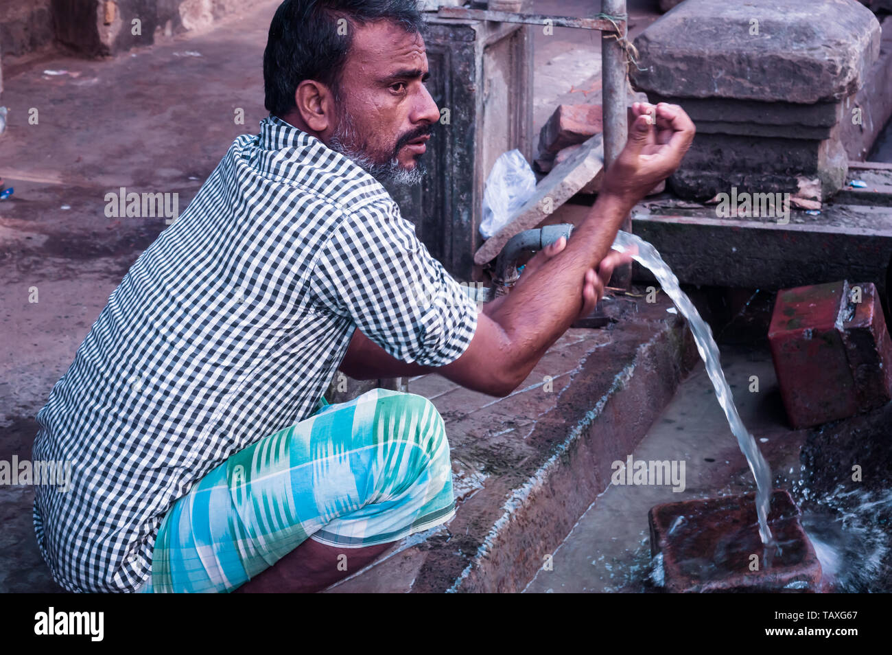 Hand wash water tap soap india hi-res stock photography and images - Alamy
