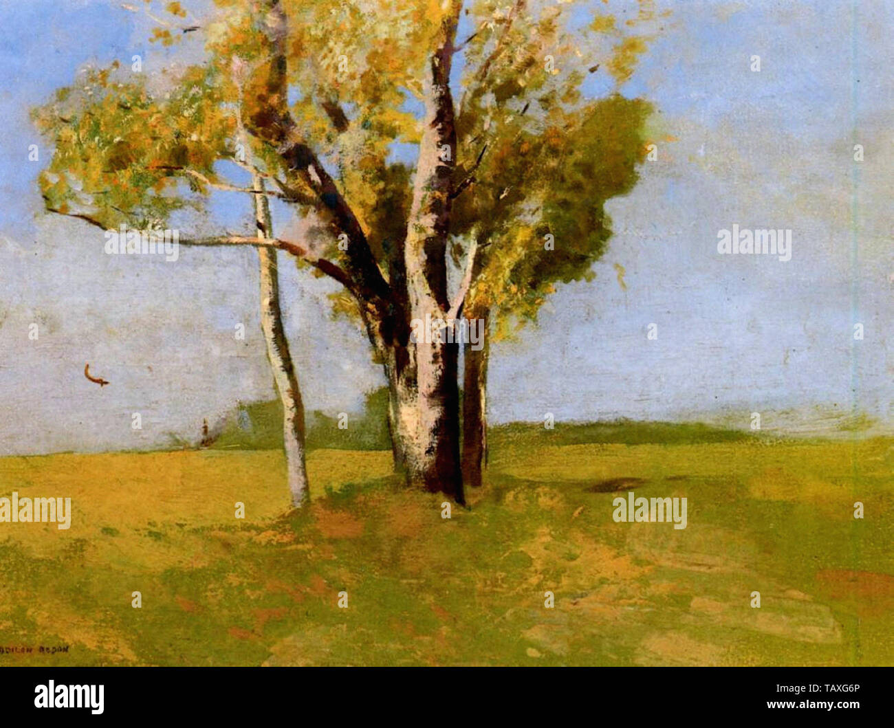 Odilon Redon - Trees C 1875 Stock Photo - Alamy