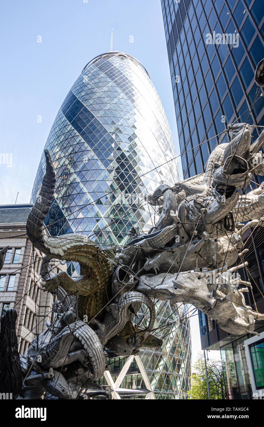 An art installation entitled 'Abstract Mass' by Nina Saunders stands in ...
