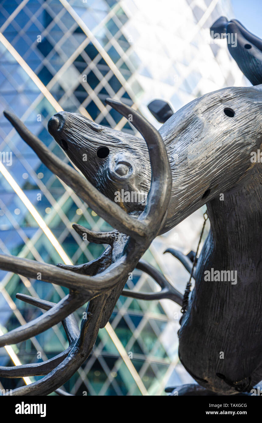 An art installation entitled 'Abstract Mass' by Nina Saunders stands in ...