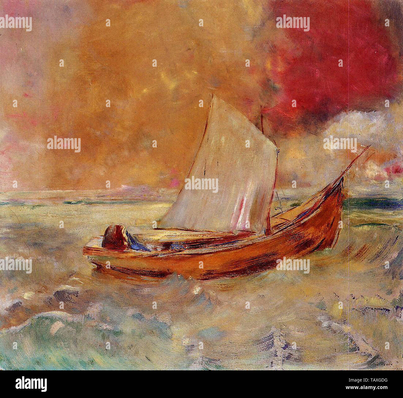 Odilon Redon - Yellow Boat C 1910 Stock Photo - Alamy