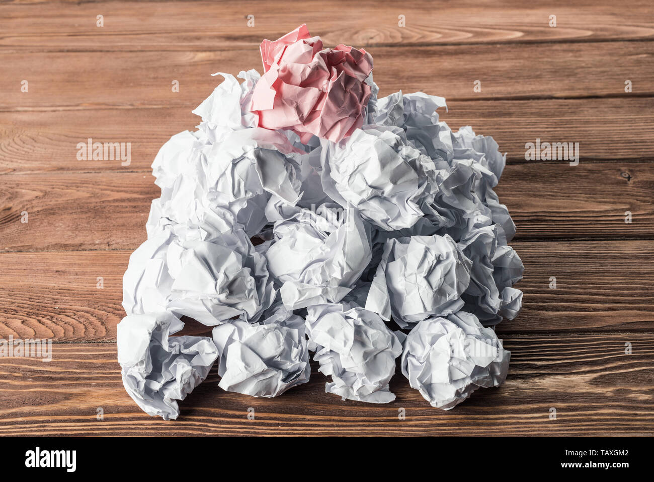 Concept of creativity and inspiration presented by many white ...