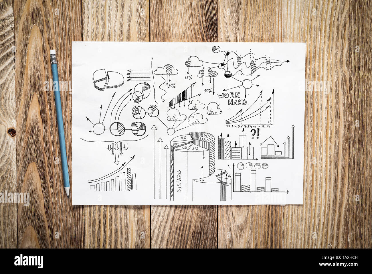 Hand draw doodle charts hi-res stock photography and images - Alamy
