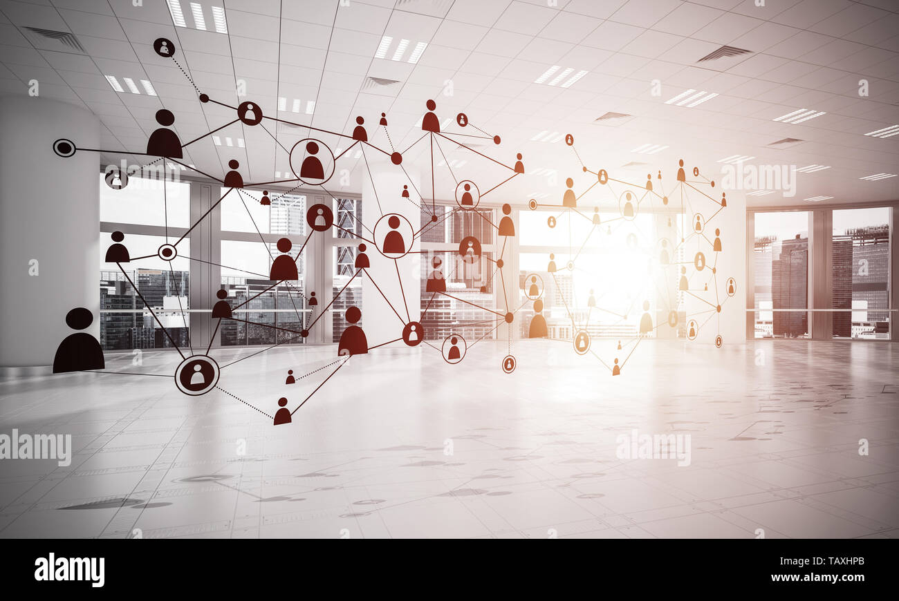 Networking and wireless connection as concept for effective modern ...