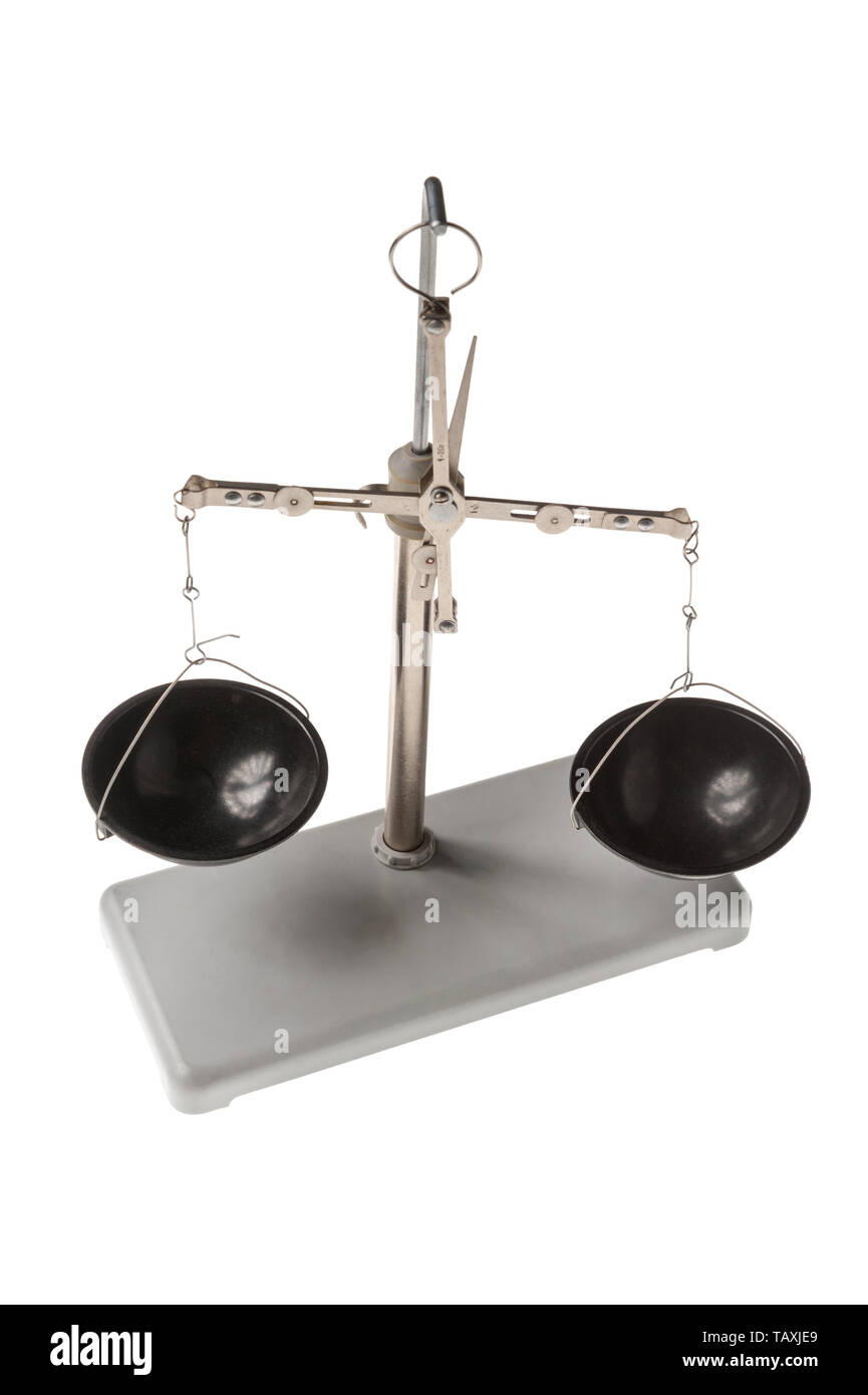 laboratory scales isolated on white background Stock Photo - Alamy