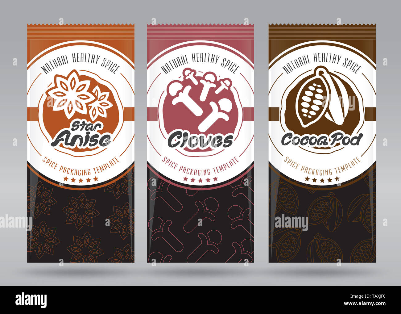 Vector Spice Multiple Packaging Set Stock Photo - Alamy