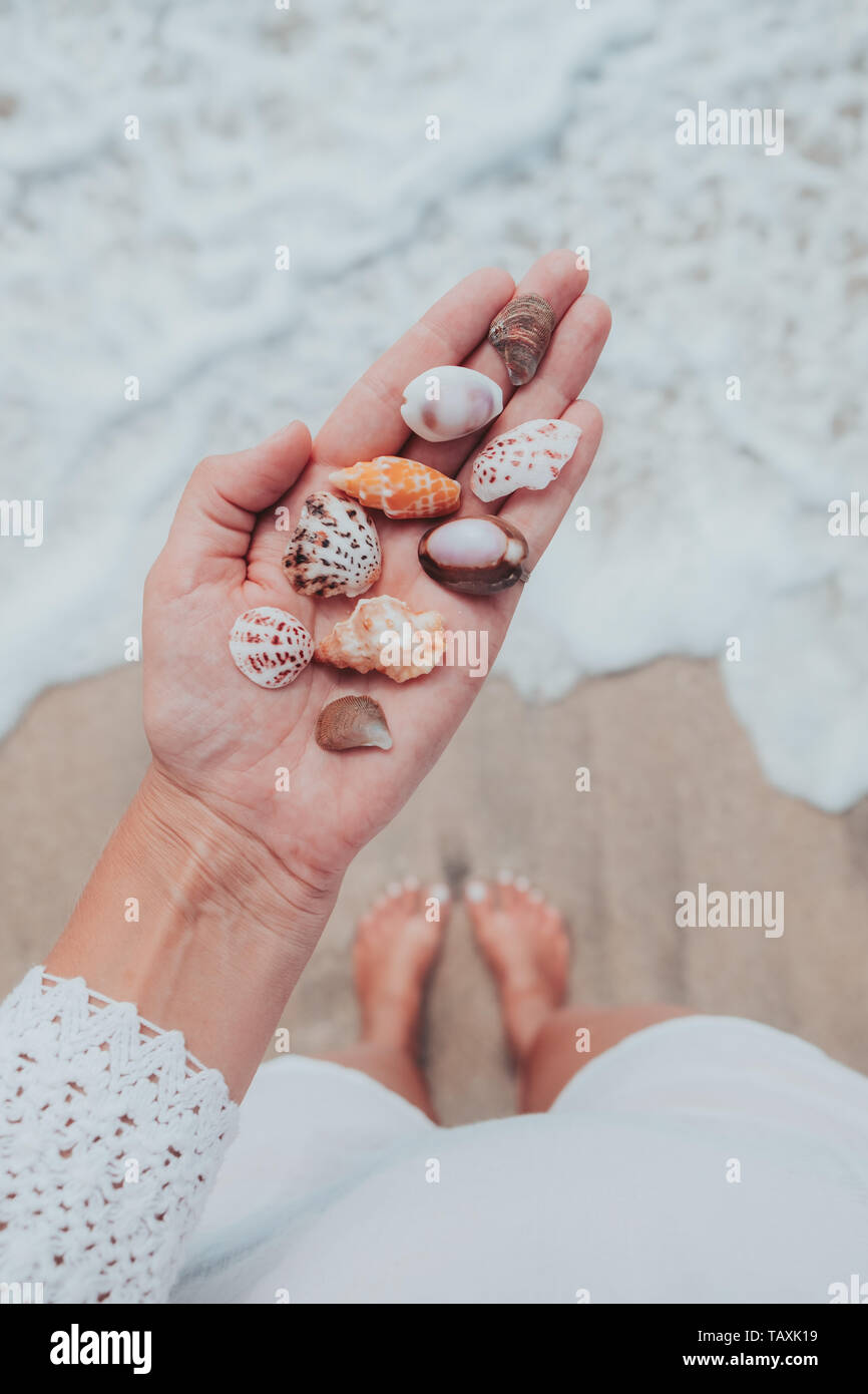 Shell sand beach indonesia hi-res stock photography and images - Alamy