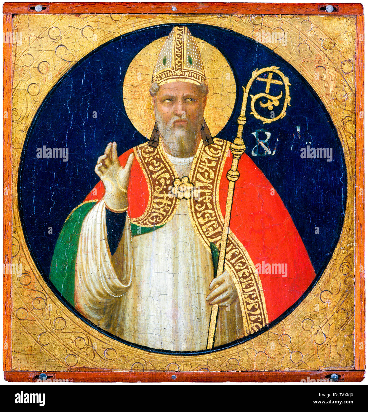 Fra Angelico, A Bishop Saint, painting, circa 1425 Stock Photo - Alamy