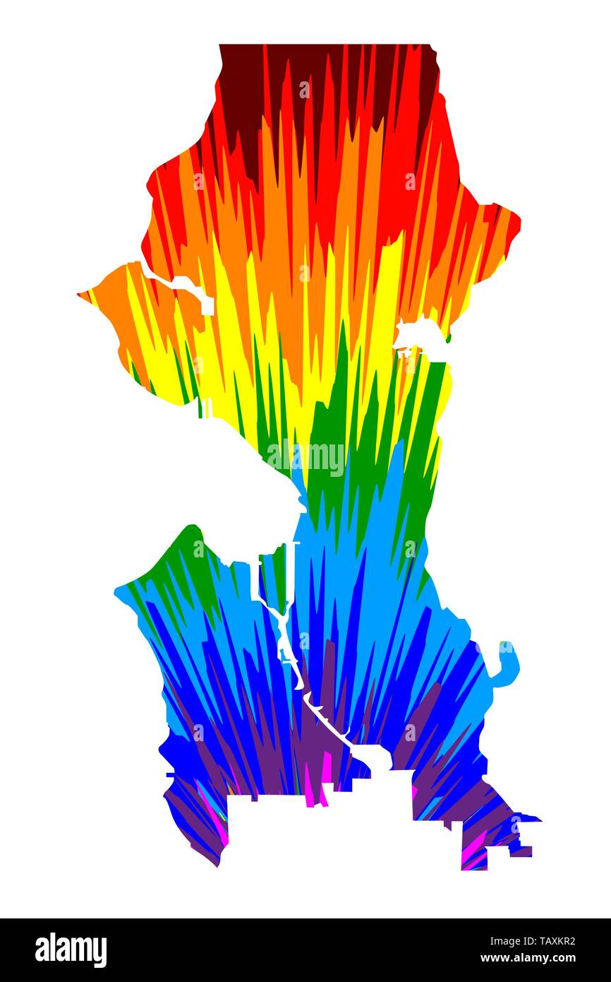 Seattle rainbow pattern Stock Vector Images - Alamy