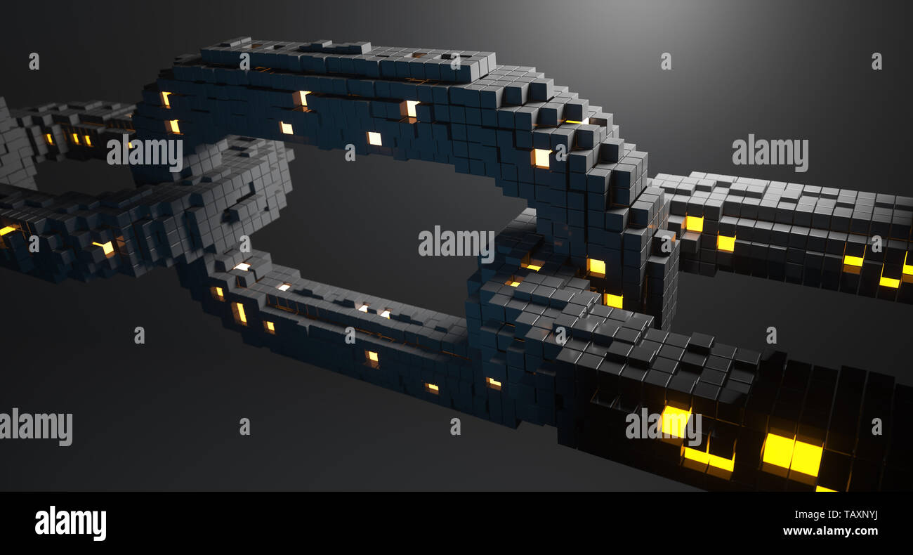 Blockchain technology concept. 3D illustration Stock Photo - Alamy