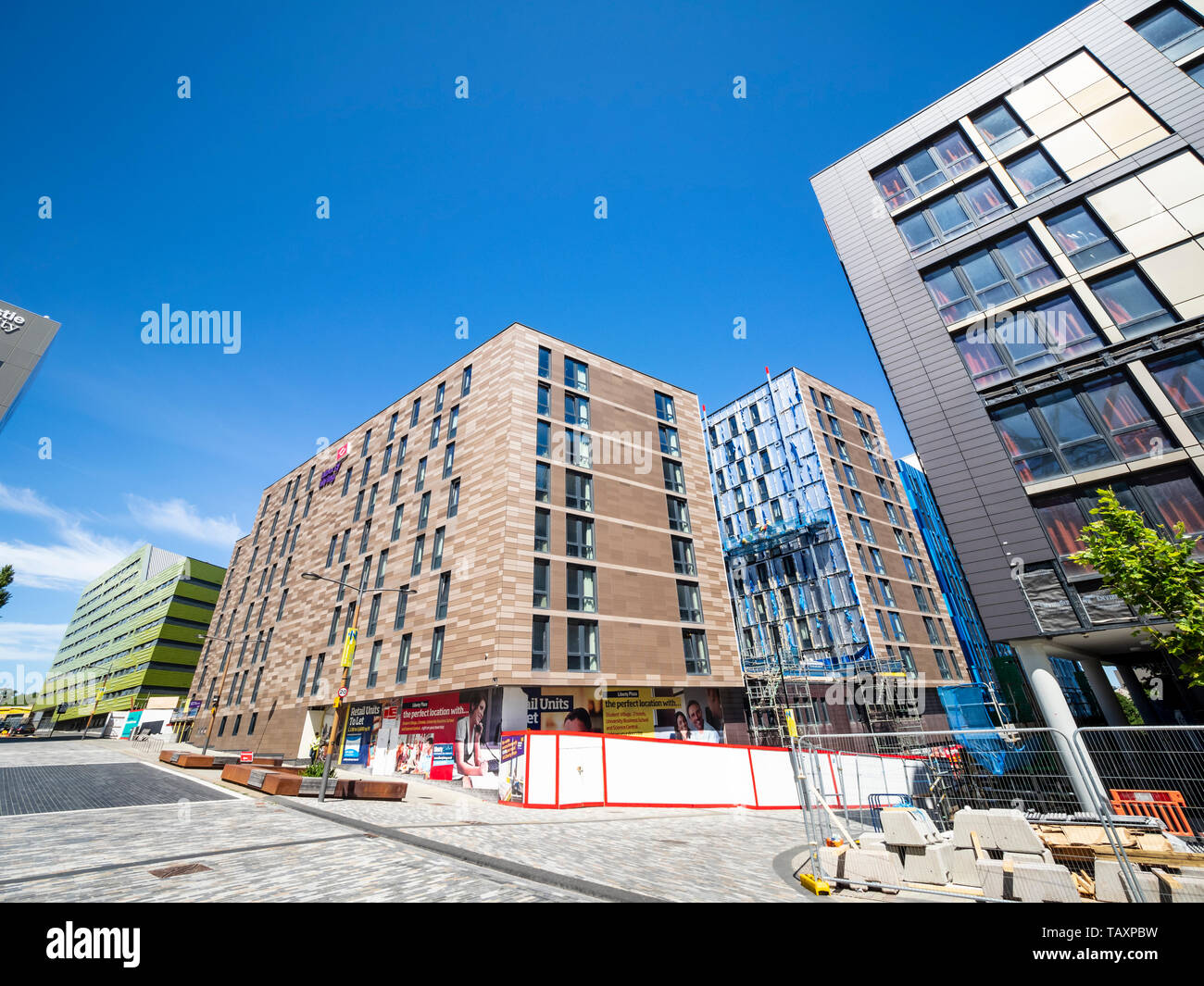 High rise office buildings under construction on the Newcastle Helix ...