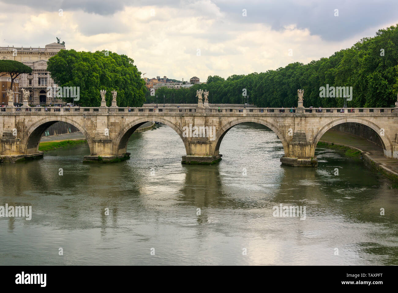Famous st angelo bridge castle hi-res stock photography and images - Alamy